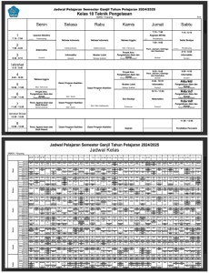 Jadwal Pelajaran Semester Ganjil Tahun Pelajaran 2024/2025 – SMKN 1 KOPANG